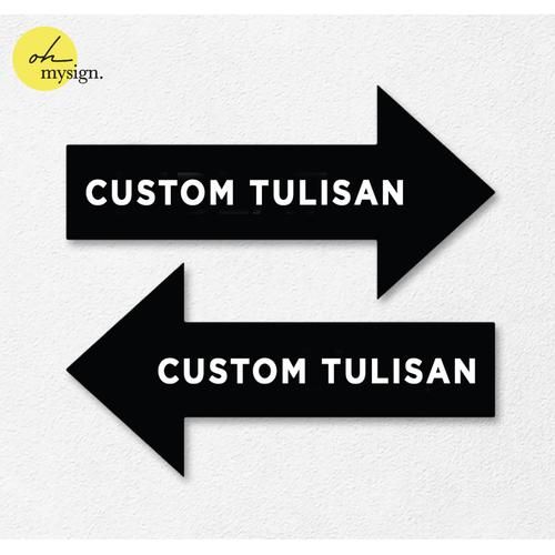 Jual Custom Arah Panah Papan Sign Board Akrilik Print Sign Label ...