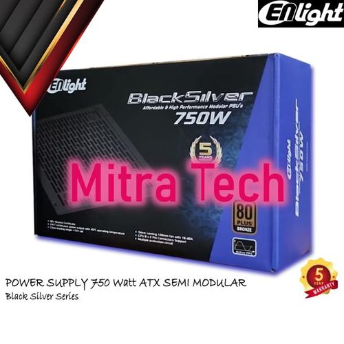 Jual Power Supply Enlight 750Watt Black Silver 80+ PSU Bronze Semi ...
