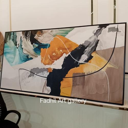 Jual lukisan tangan Abstract lukisan canvas besar seni dekorasi - Kab ...