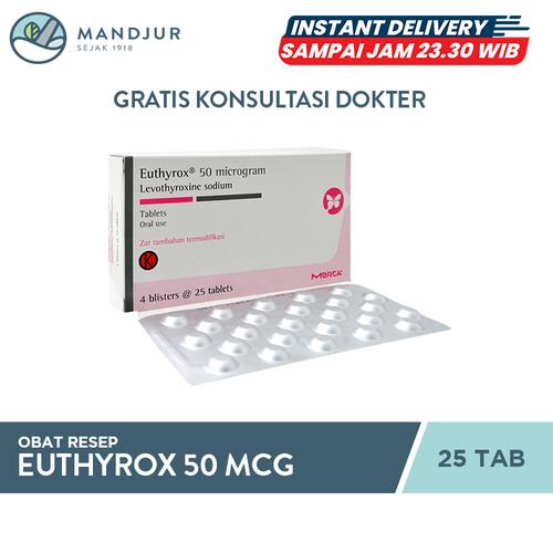 Jual Euthyrox 50 mcg 25 Tablet / Obat Hipertiroidisme - Jakarta Pusat ...