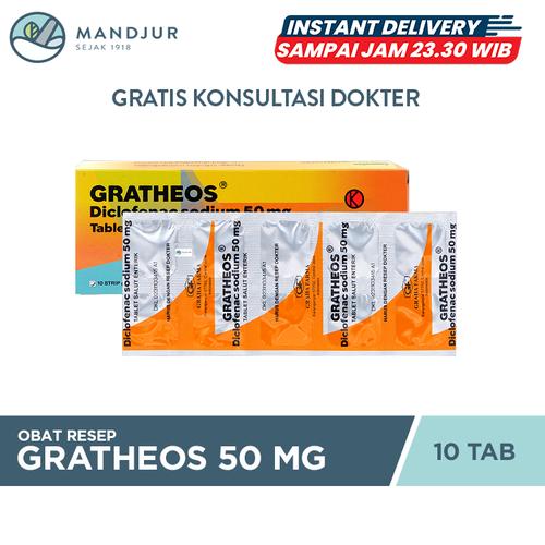 Jual Gratheos 50 mg 10 Tablet / Diclofenac Sodium / Pereda Nyeri ...