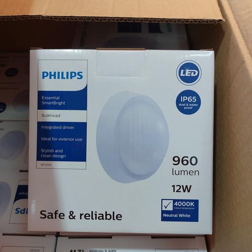 Jual lampu outbow baret philips wt045c 12w 4000k ip65 bulkhead ...