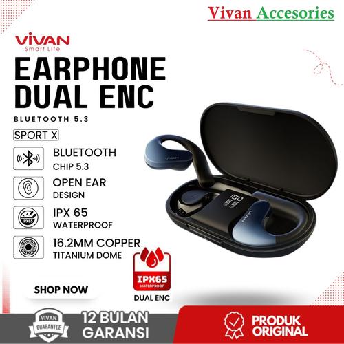 Jual Vivan SPORT X True Wireless Earbuds IPX65 Earphone Dual ENC ...