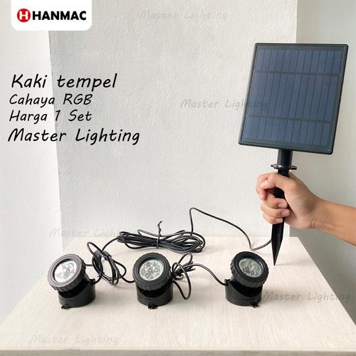 Jual Lampu taman kolam solar cell matahari led 3x3w waterproof ip68 ...