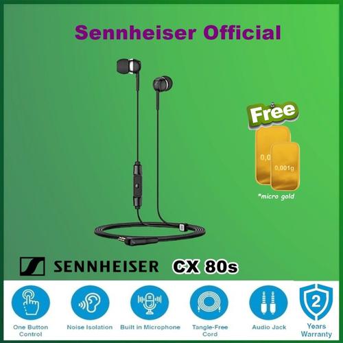 Promo Sennheiser CX 80s in Ear Earphone with Mic CX80S CX 80 S CX80 S ...