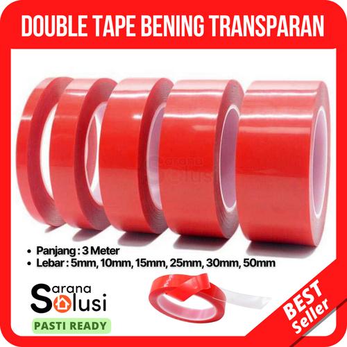 Jual DOUBLE TAPE BENING TRANSPARAN AKRILIK DOBEL TIP TIPE DABEL TIP ...