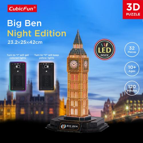 Promo CUBICFUN Big Ben Night Edition LED - 3D Puzzle - Jakarta Pusat ...