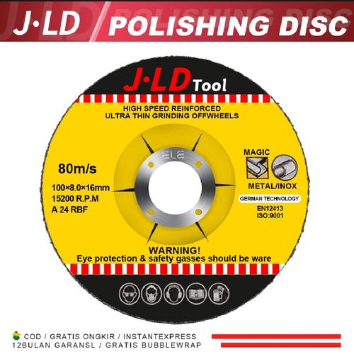Jual JLD batu gerinda poles 4inch 100×6×16mm. mata gerinda poles besi ...