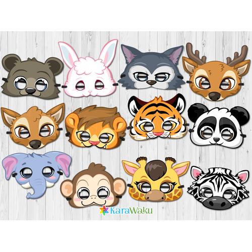 Jual Topeng Pesta Ultah Anak Karakter/Birthday Party Mask Animal Zoo ...
