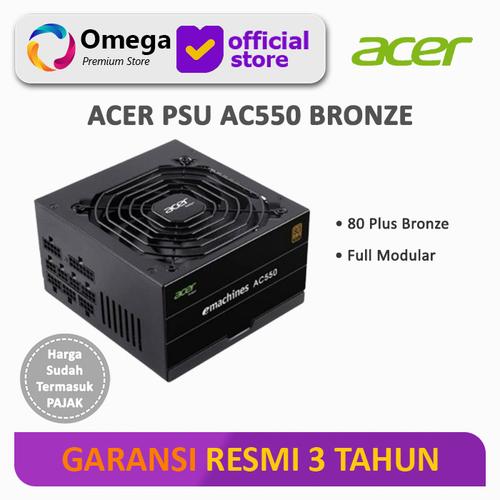Promo PSU Acer AC550 550 Watt 80+ Bronze Full Modular Power Supply ...
