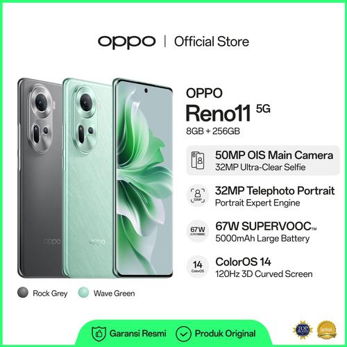 Promo OPPO Reno11 5G 8GB/256GB (Garansi Resmi) - Hijau Cicil 0% 3x ...