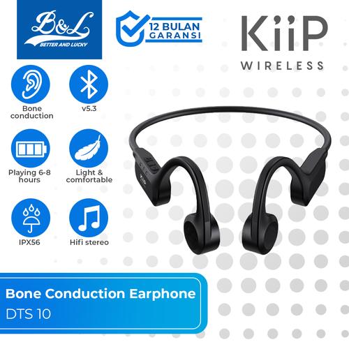 Jual KIIP WIRELESS DTS10 Bone Conduction Earphone Headset Bluetooth 5.3 ...