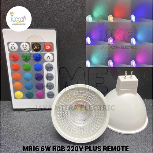 Jual Lampu Halogen Led Mr16 6W RGB Multi Color Led Spot Mr16 6 Watt ...