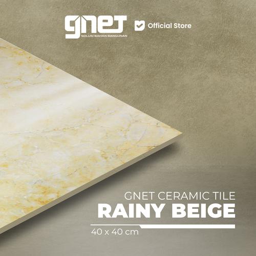 Jual GNET Ceramic Rainy Beige 40X40 | Keramik Lantai Marble Glossy ...