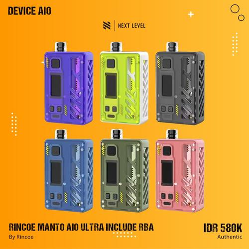 Jual Rincoe Manto AIO Ultra RTA 80W 18650 Kit / Manto Aio Ultra include ...