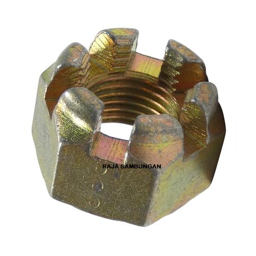 Jual Perbuah Mur Benteng M 18 Slotted Hex Nut Pengunci Pengencang Baut ...