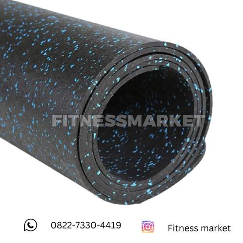 Jual Rubber Flooring Roll Mat Karpet Gym Fitnes IFitFun 6mm bintik biru ...