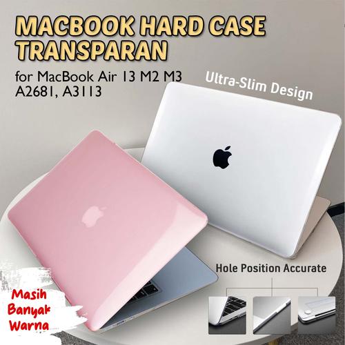 Jual Case MacBook Air 13 M2 M3 A2681 A3113 2022 2024 Casing Clear Hard ...