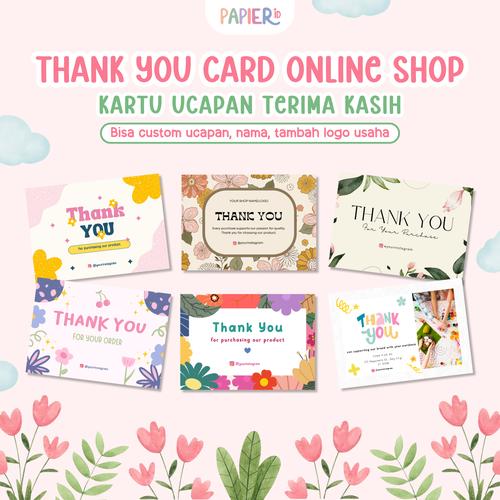 Jual Thank You Card | Thankyou Card Custom | Kartu Ucapan Terima Kasih ...