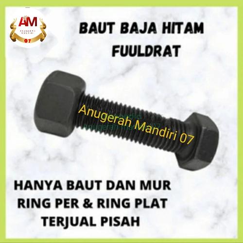 Jual baut mur baja 10.9 HTB m27 x 70mm / hex bolt nut m27 x 7cm full ...
