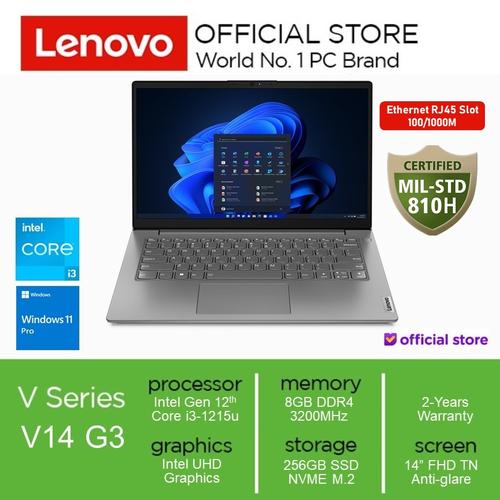 Promo Laptop Intel Gen 12 Lenovo V14 G3 IAP Core i3 1215u 8GB 256GB Ssd - RAM 8GB, Bundle ...