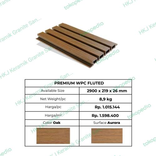 Jual Roshan Premium WPC Flutted Oak Aurora Wall Cladding & Decking ...