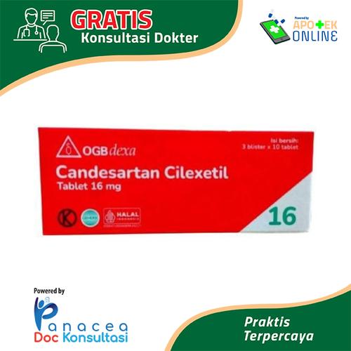Jual Candesartan Cilexetil 16Mg 1 Strip 10 Tablet / Obat Hipertensi ...
