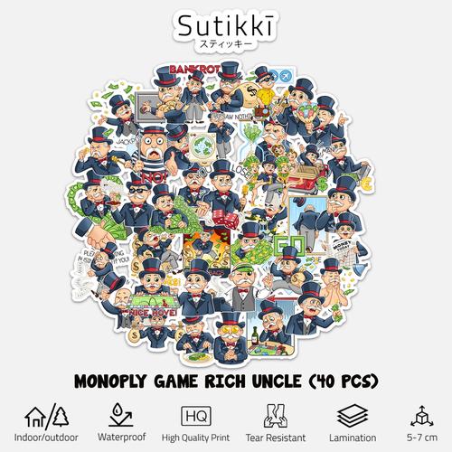 Jual Sticker Pack Monopoly Game Uncle Rich Monopoli Milburn Pennybags ...