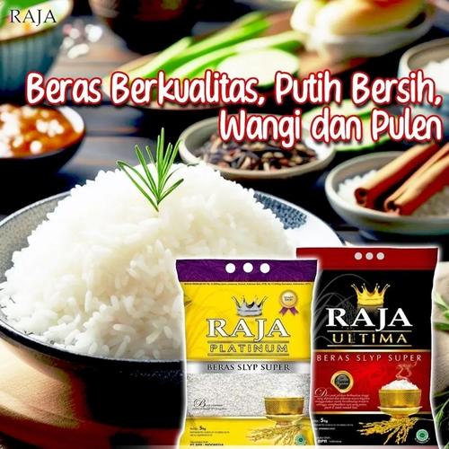 Jual Beras Raja Platinum 5kg Premium & Super / Produksi Baru Terlaris ...