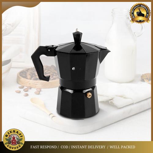 Jual Mokapot Moka Pot 6 Cup 300ml Hitam Moca Pot Kopi Espresso Alat ...
