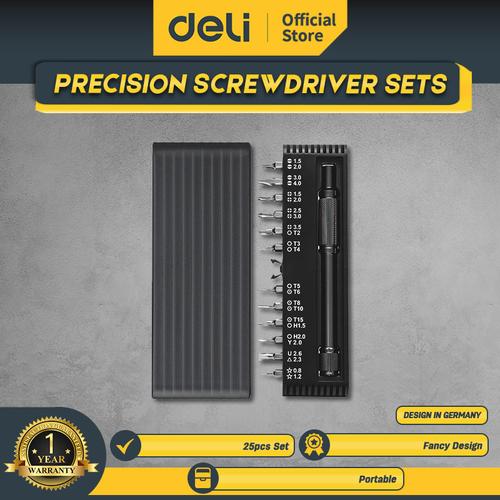 Promo Deli Obeng Set 24 Pcs Magnetic Material CR-V / Obeng Set Untuk ...
