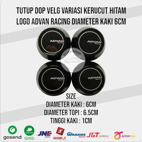 Jual DOP VELG VARIASI KERUCUT HITAM LOGO ADVAN DIAMETER KAKI 6CM - Kota ...