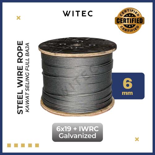Jual Kawat Seling 6mm 6x19 IWRC Galvanis Full Baja | Wire Rope Galvanized - Kab. Tangerang ...