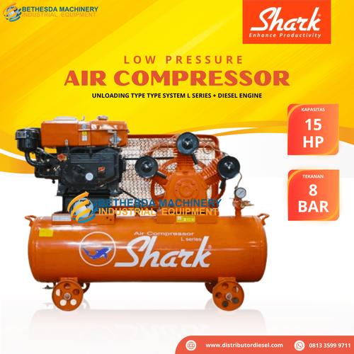 Jual mesin kompresor Shark 15hp air compressor 15 hp Unld + Diesel ZS 1125 8bar - Kota Surabaya ...