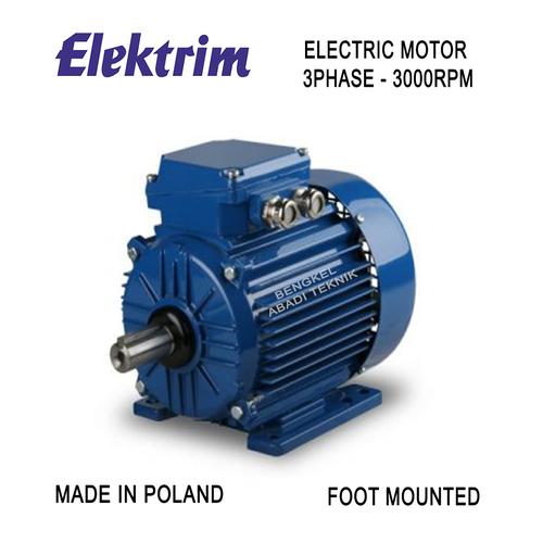 Jual ELECTRIC MOTOR ELEKTRIM 2.2KW 3HP 2POLE 3000RPM 3PHASE FOOT ...