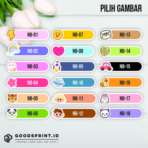 Jual Stiker Nama Baju Label DTF Nama Anak Label Kaos Nama Anak Custom ...