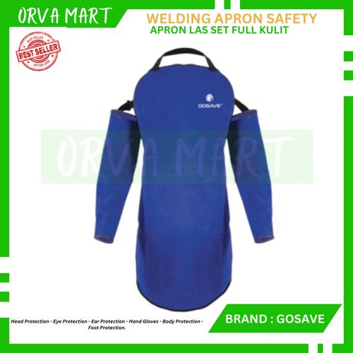 Jual Apron Las Lengan Badan Set Safety Welding Pelindung Kulit Gosave ...