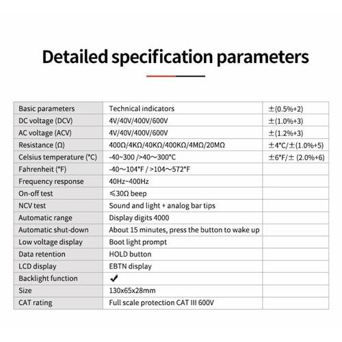 Jual UNI-T Mini Digital Multimeter Multitester Temperature Tester UT123 ...