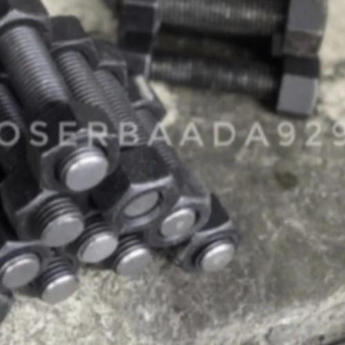 Jual Baut Stud & Nut ; Stud Bolt + Nut 1/2 x 1-1/2" inch Besi Carbon ...