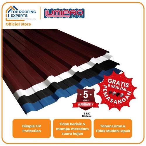 Jual Atap Gelombang Spandek LUMIPRO [Bahan : ECPP] Lebar Efektif. 100 ...