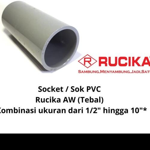 Jual Socket / Sok PVC Rucika 3/4" inch AW (Tebal) - Jakarta Utara ...