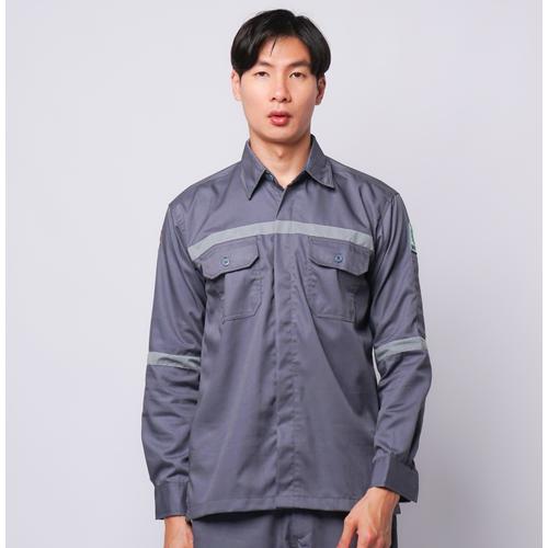 Jual Baju Kerja Safety Wearpack Abu Seragam Proyek Teknik Lengan ...
