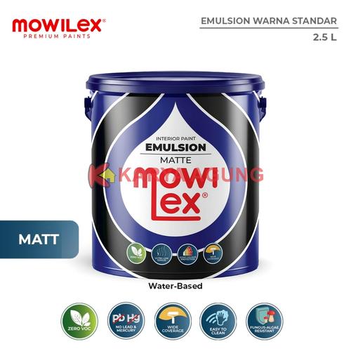 Jual Cat Tembok Interior Mowilex Emulsion warna STANDAR 2,5 Liter Galon ...