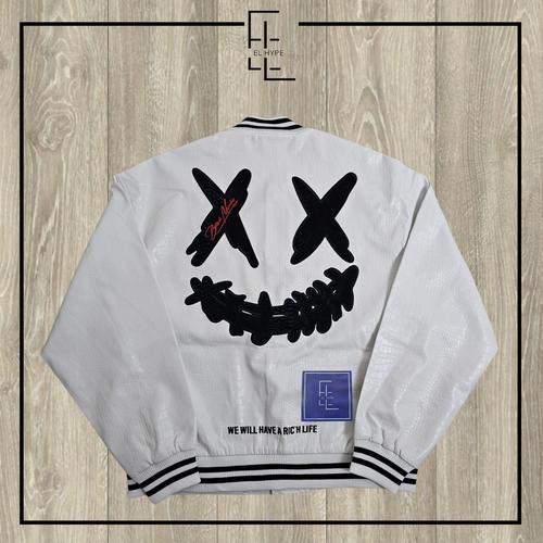 Jual RIC Jacket Ricky Is Clown Black Mamba Varsity White RickyIsClown ...