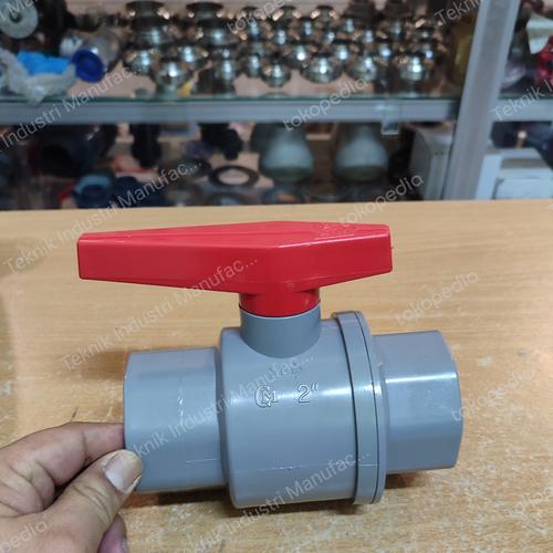Jual Ball Valve PVC 2" inch Stop Kran PVC Koneksi Socket AW Model Sock ...