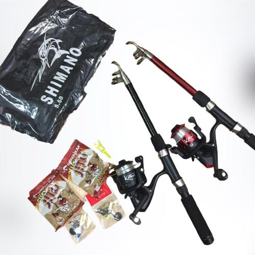 Jual Joran Pancing Laut Kolam Gagang Lipat Set Alat Mancing Lengkap ...