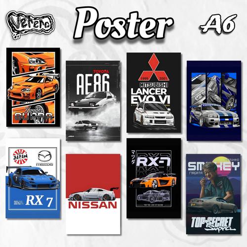 Promo Poster JDM Mix Pack Isi 8 Pcs Ukuran A6 Premium - Kota Depok ...