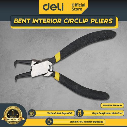 Jual Deli Tools Tang Penjepit Bengkok/Bent Circlip Pliers 7" Perkakas ...