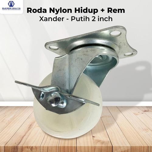 Jual Roda Nylon 2" Hidup + Rem / Roda Etalase Roda Trolley / Roda ...