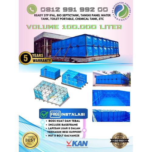 Jual FRP Modular Tank - Tangki Panel Biotech Sistem 100000 liiter / 100 ...